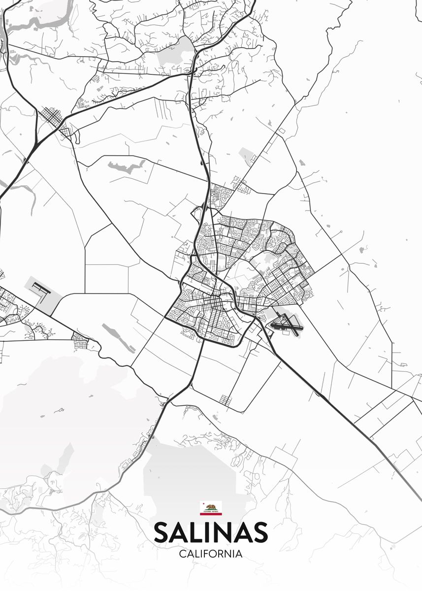 'Salinas CA' Poster, picture, metal print, paint by IMR Designs | Displate