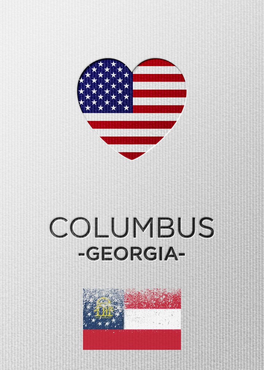 'Columbus Georgia' Poster, picture, metal print, paint by Manuel Garcia ...