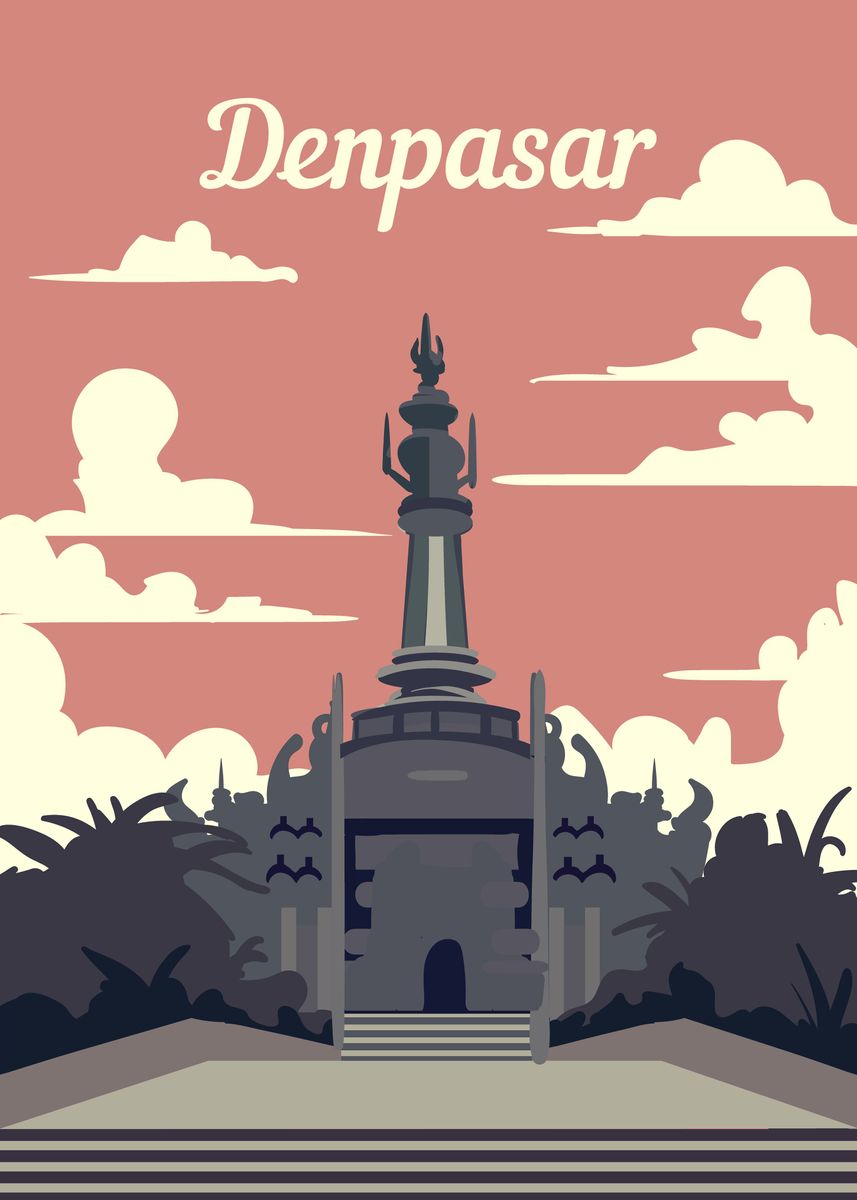 'denpasar indonesia' Poster by Designersen | Displate