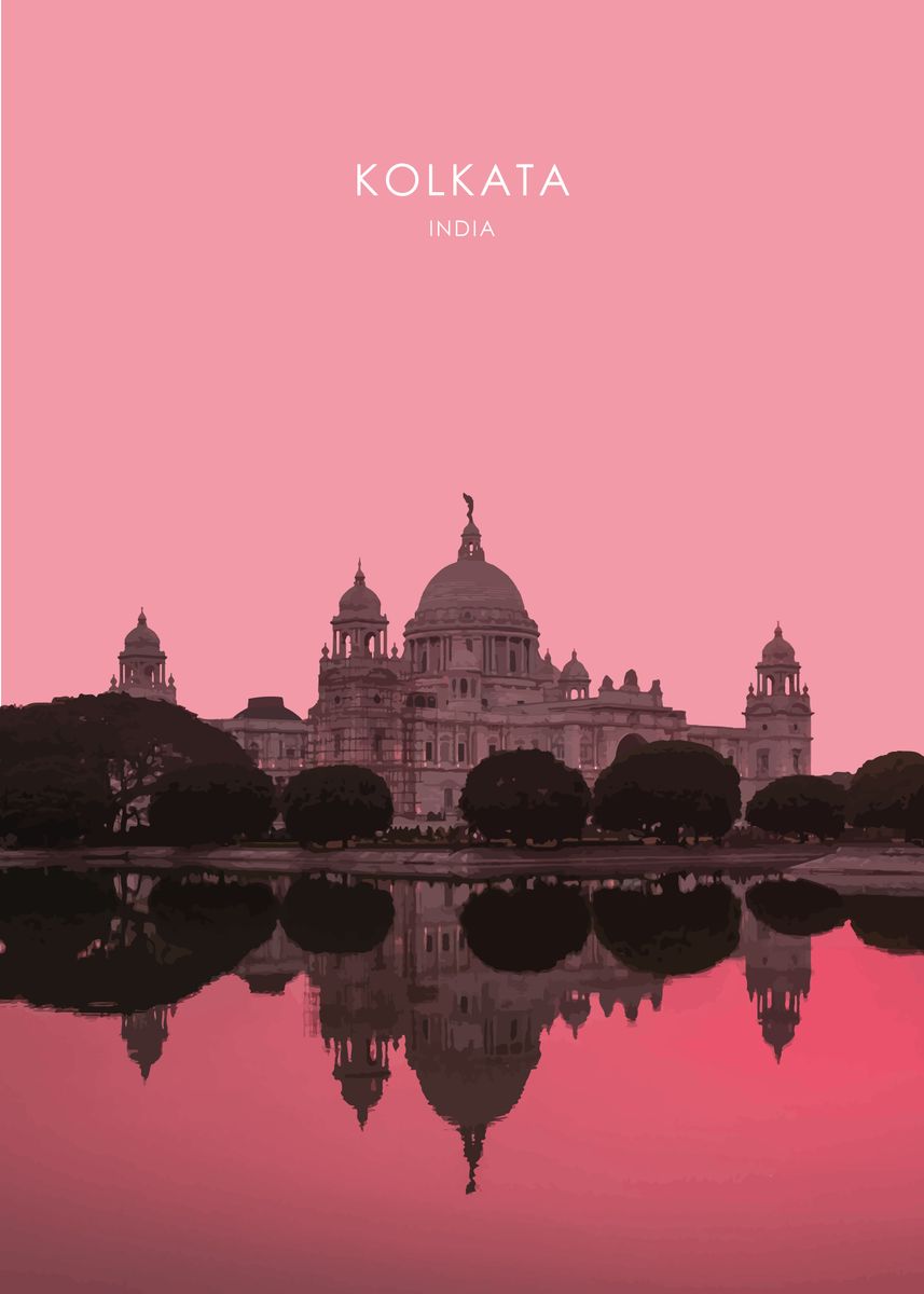 'Kolkata Sunset India Art' Poster, picture, metal print, paint by aio ...