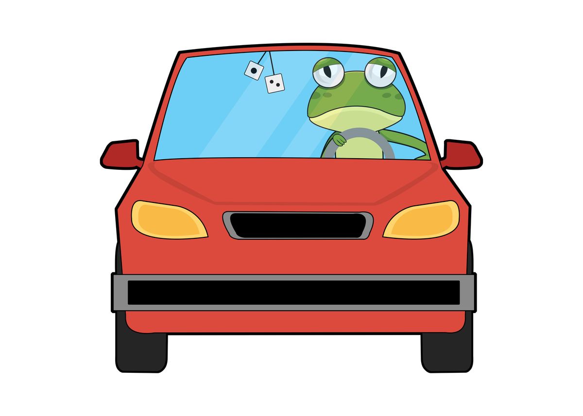 'Frog Car' Poster by Markus Schnabel | Displate