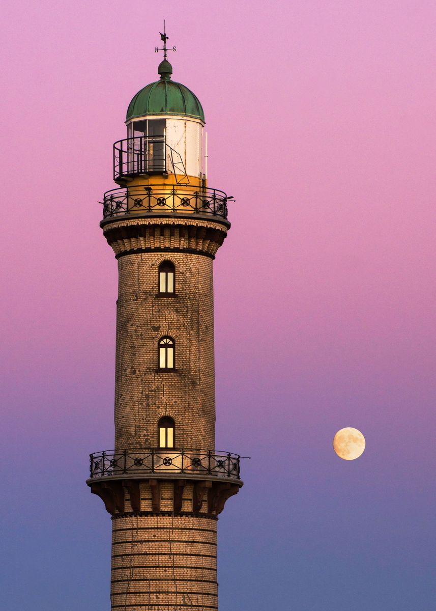 'Leuchtturm lighthouse' Poster, picture, metal print, paint by marv ...