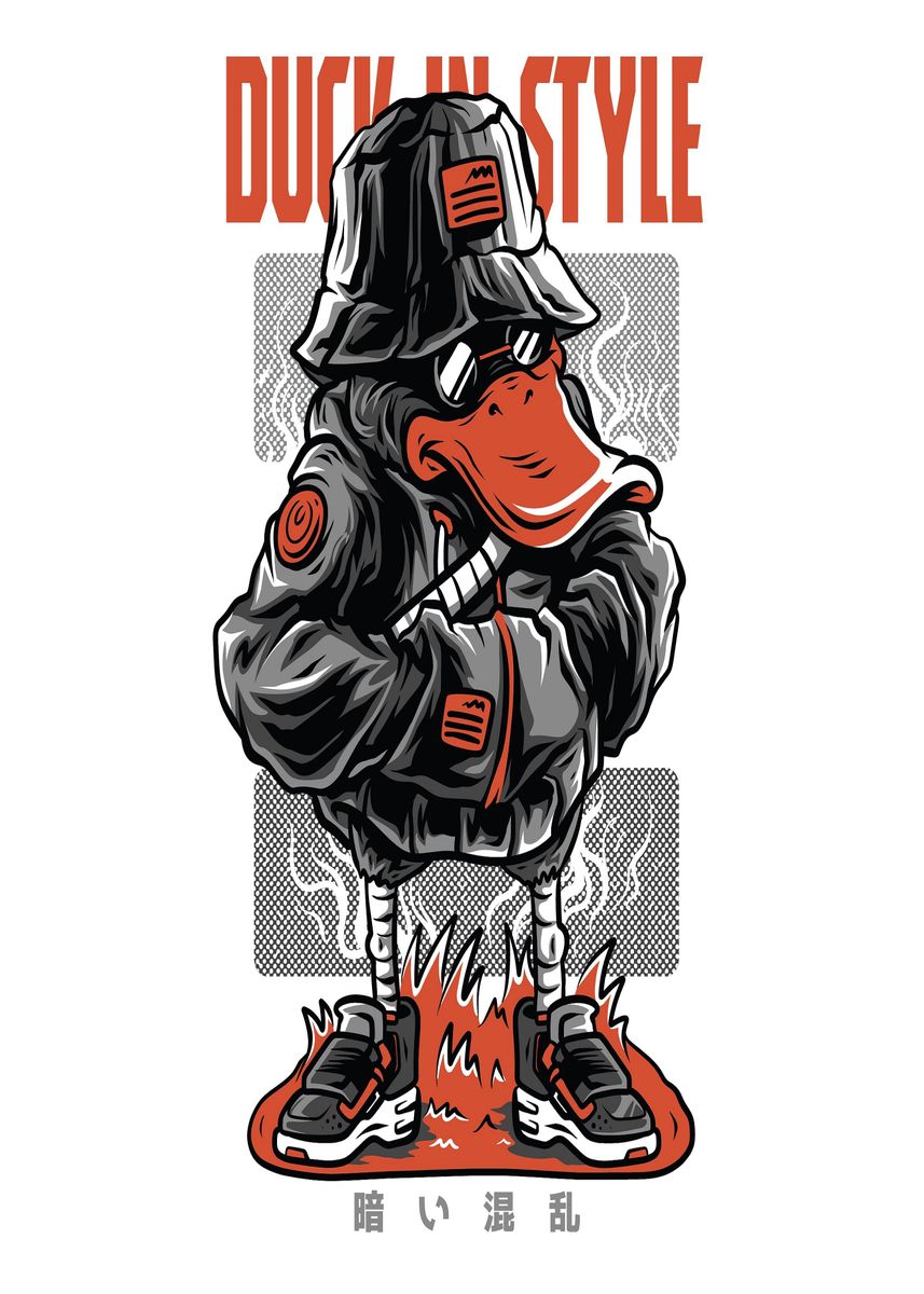 'duck animal character' Poster, picture, metal print, paint by Muhammad ...