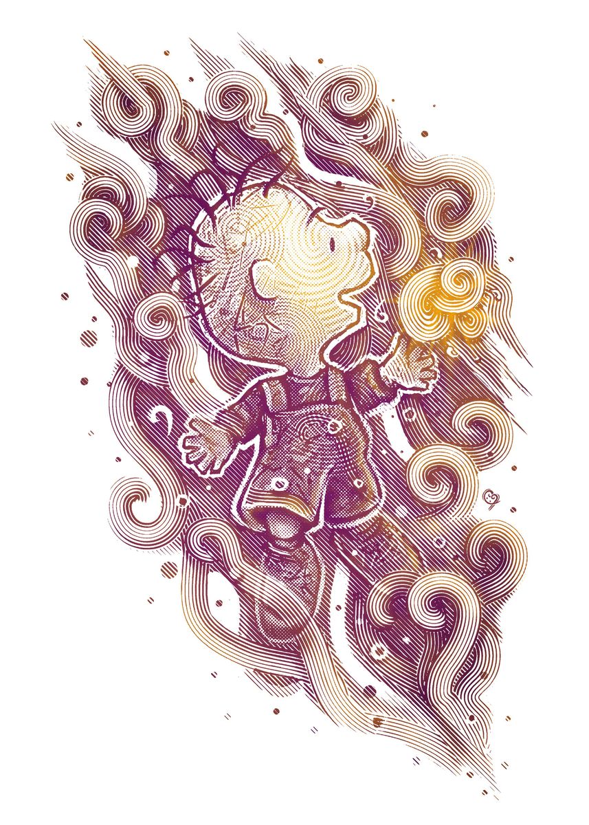 'PigPen Golden Dust Cloud' Poster, picture, metal print, paint by ...