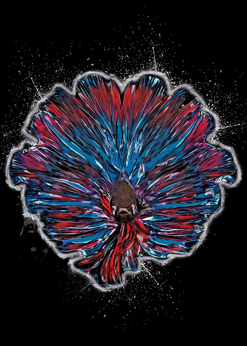 'betta fish' Poster by Imitasi | Displate