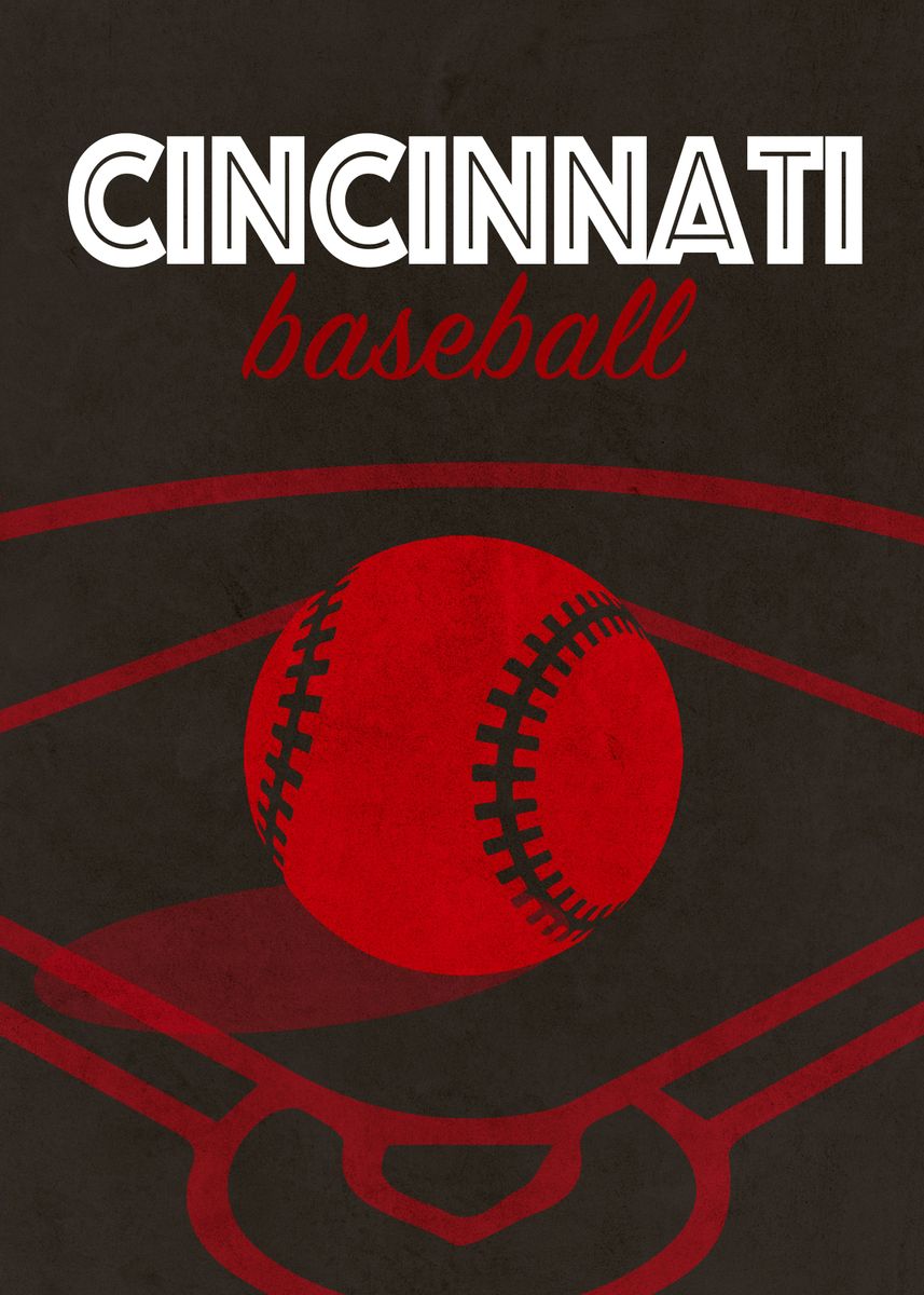 'Cincinnati Baseball Team' Poster, picture, metal print, paint by ...