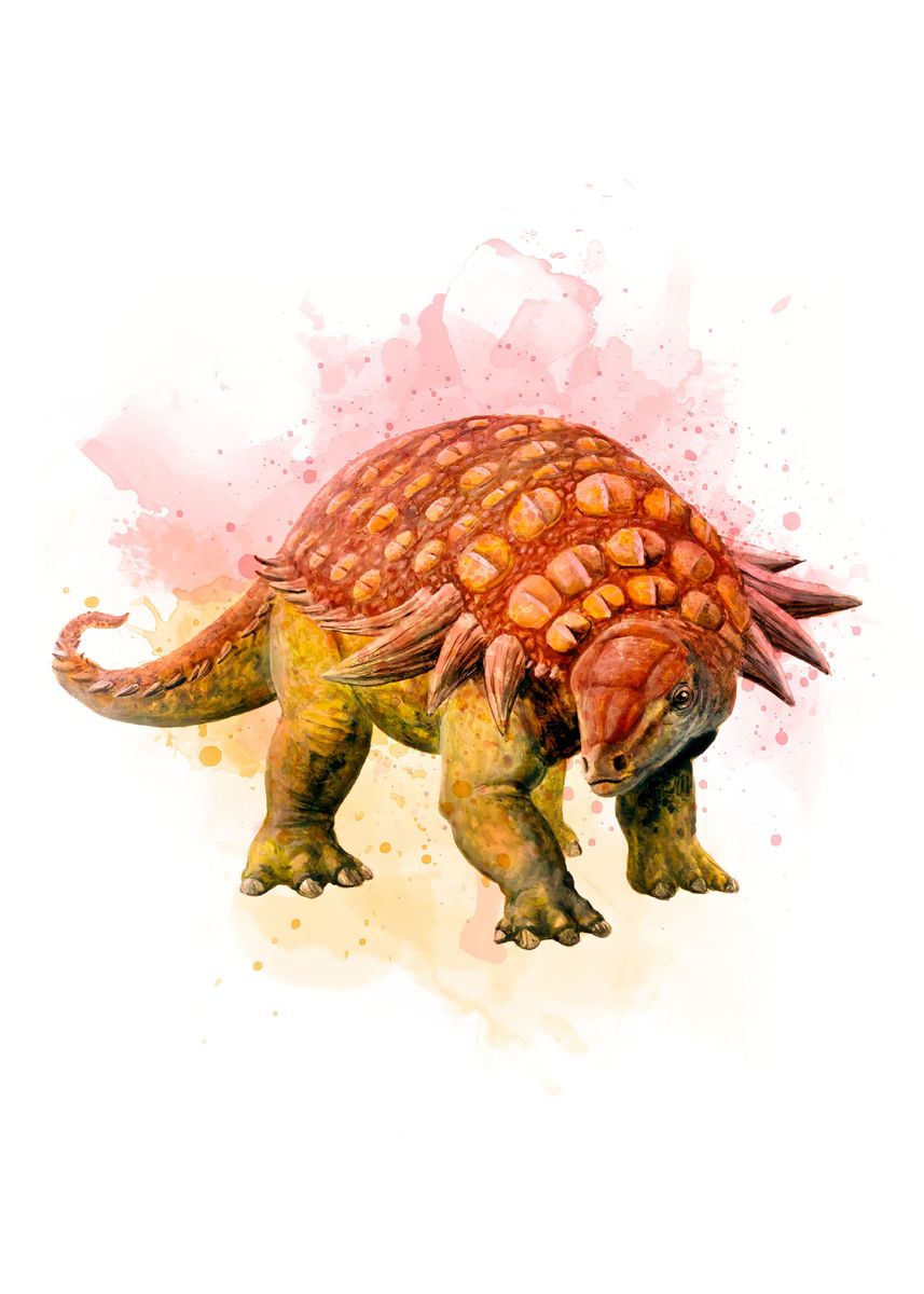 'Ankylosaurus dinosaur' Poster, picture, metal print, paint by Yahya ...