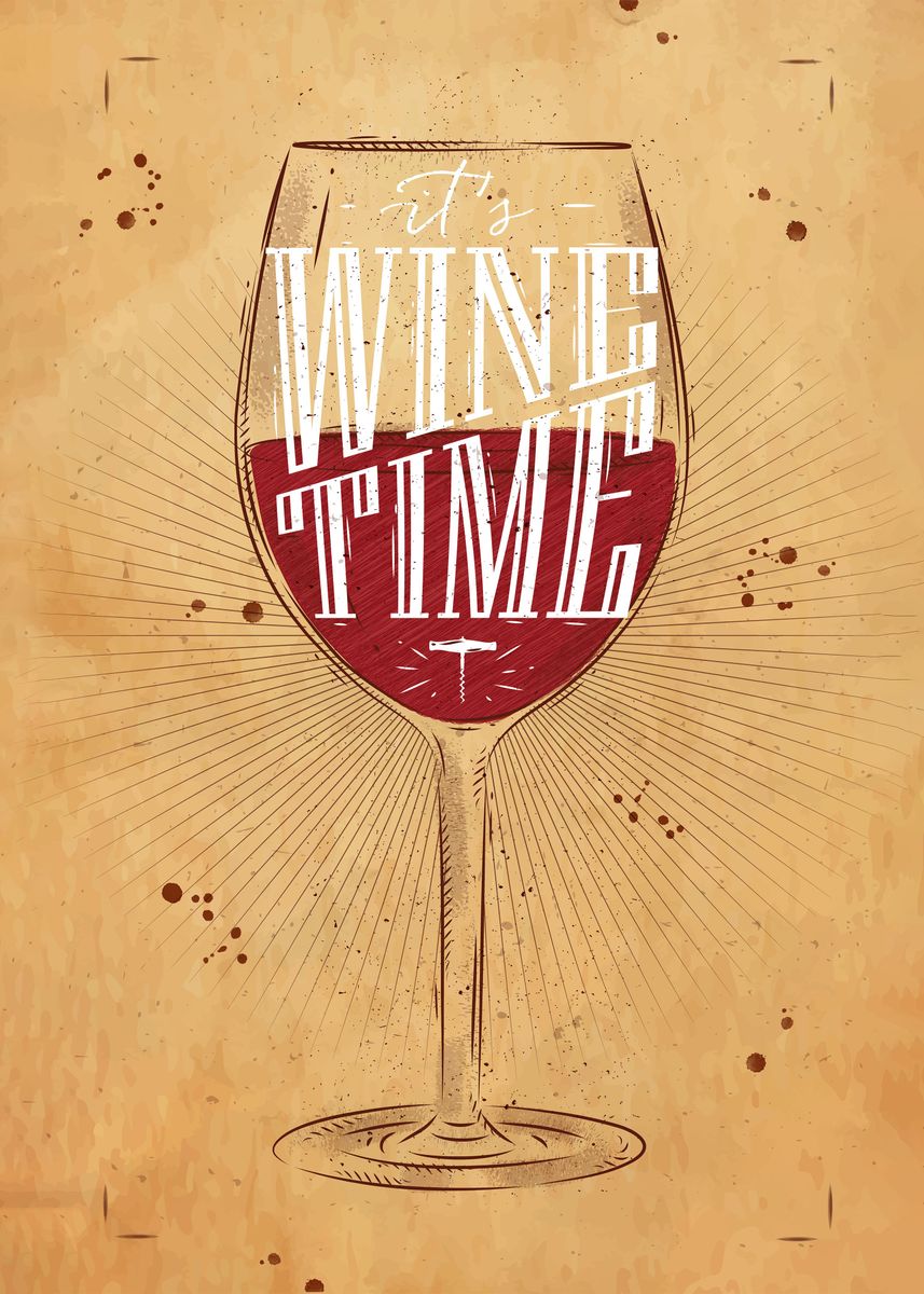 'Wine' Poster by Neon Poster | Displate