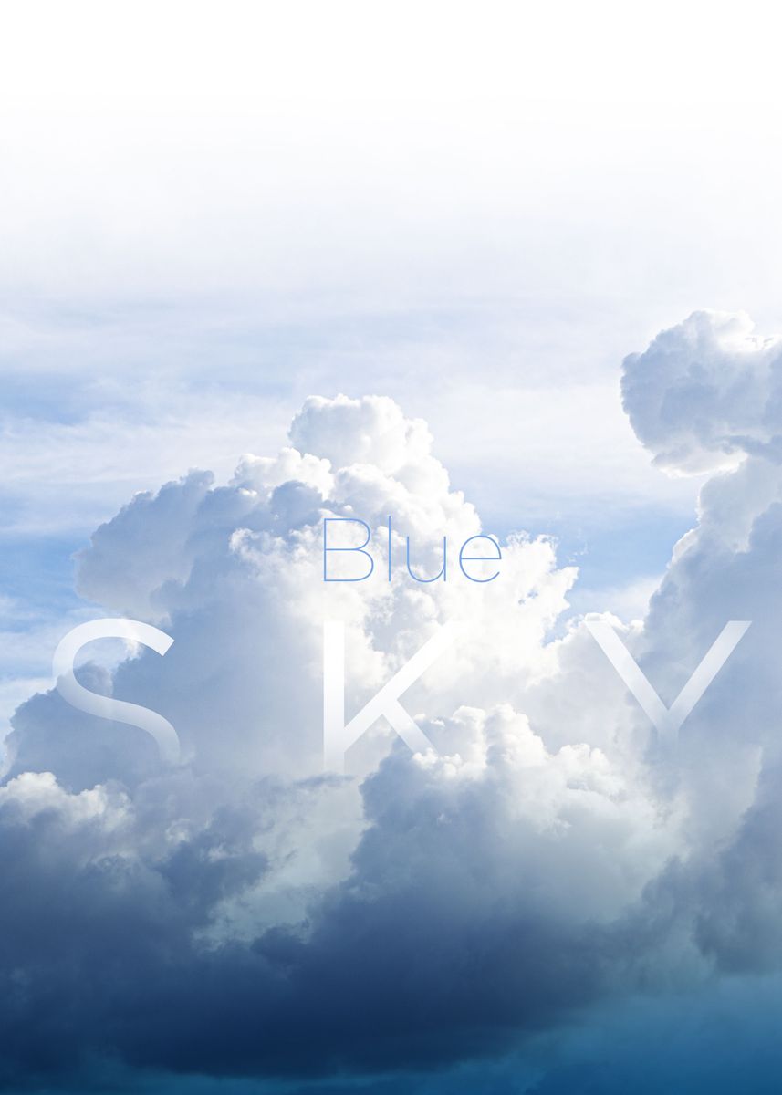 'Blue sky' Poster, picture, metal print, paint by Daniel Ghinaglia ...