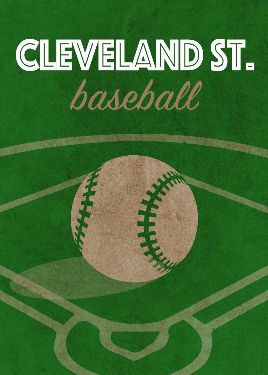 'Cleveland State Baseball' Poster, picture, metal print, paint by ...