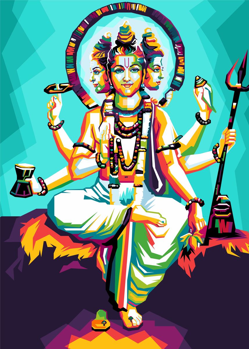 'Brahma' Poster, picture, metal print, paint by Wpap Artist | Displate
