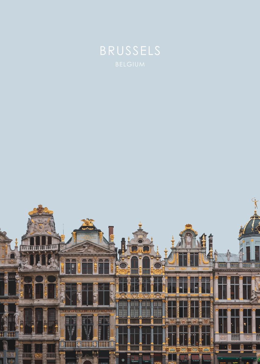 'Brussels Travel Artwork' Poster by Alo | Displate