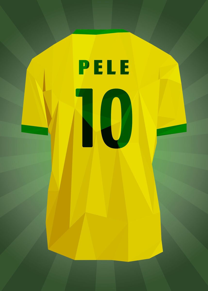 'Pele Soccer Jersey' Poster, picture, metal print, paint by Hashem ...