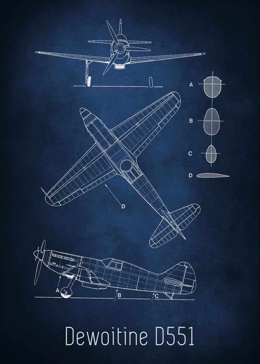 'Dewoitine D551' Poster, picture, metal print, paint by The Trackless ...