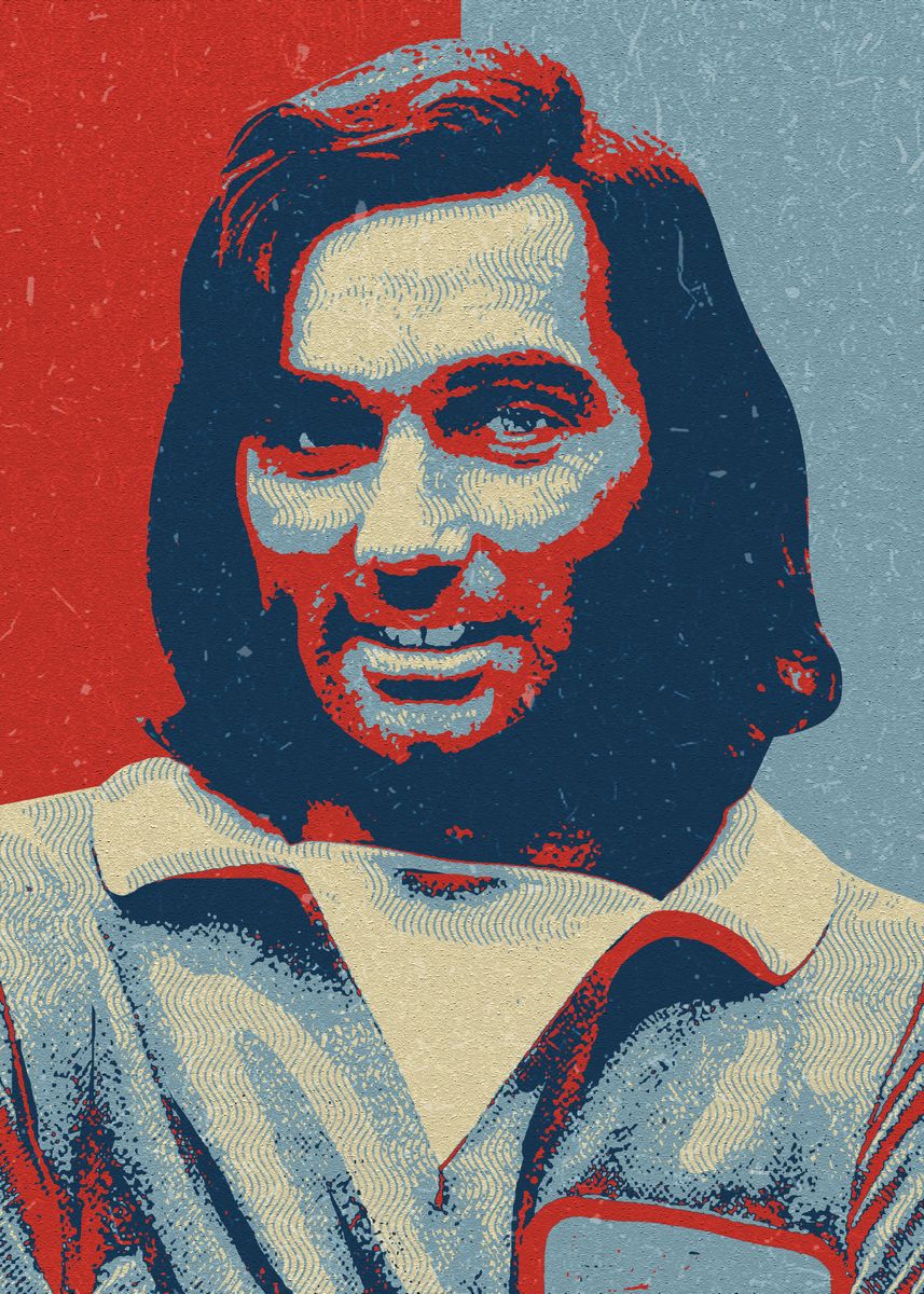 'George Best' Poster, picture, metal print, paint by Izmo Scribbles ...