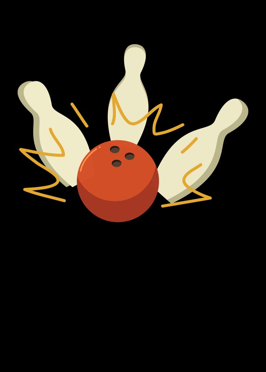 'Retro Bowling ' Poster by Monster Designs | Displate