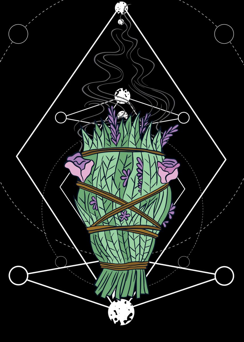 'Sage Stick' Poster, picture, metal print, paint by BestPrints | Displate