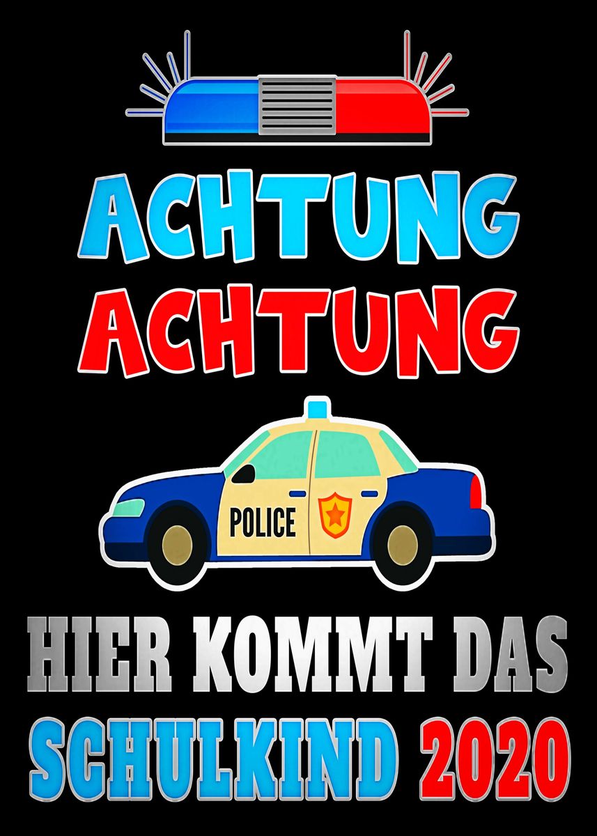 'School enrolment police' Poster, picture, metal print, paint by ...