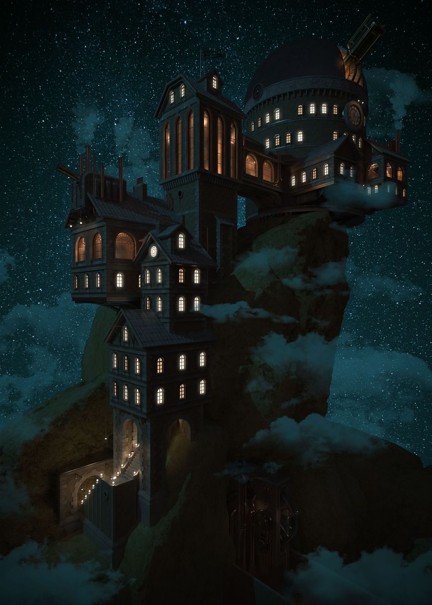 'Night' Poster, picture, metal print, paint by Luca Comoli | Displate