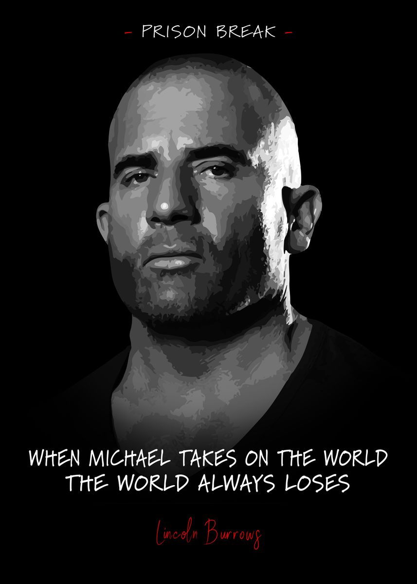'Lincoln Burrows' Poster by DesignerMind | Displate