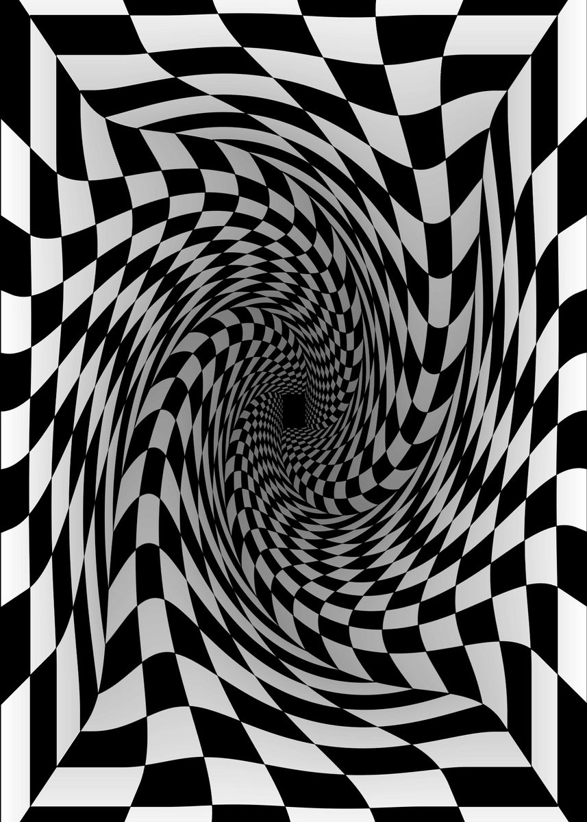 'Optical Illusion Vortex 3D' Poster, picture, metal print, paint by ...