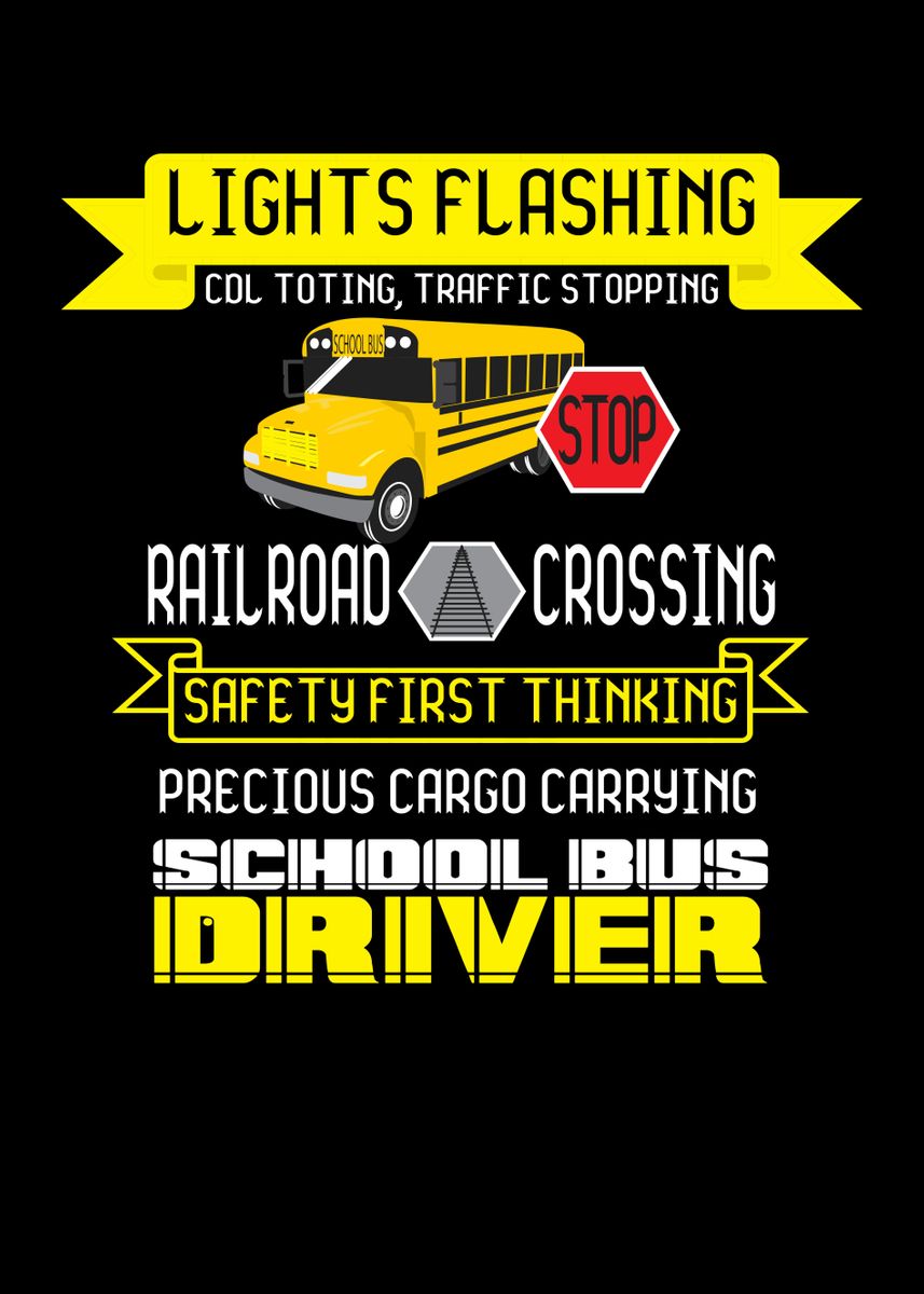 'School Bus Driver ' Poster, picture, metal print, paint by Monster ...