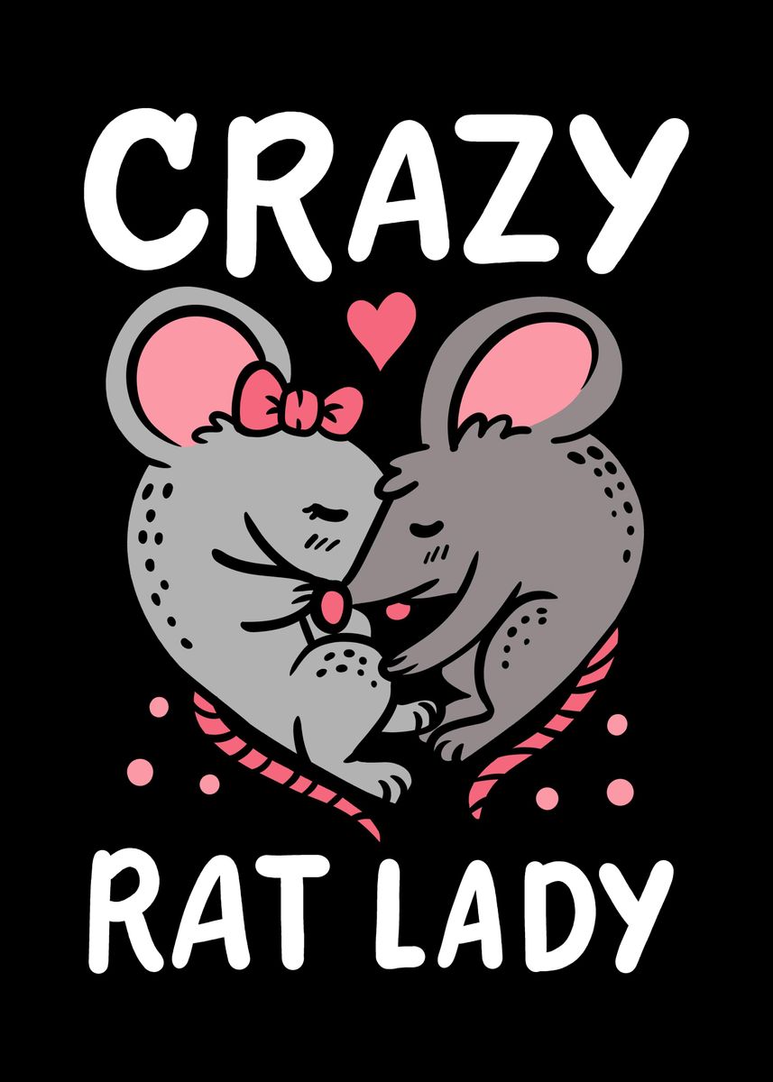 'Rat Rat Lady' Poster, picture, metal print, paint by Mealla | Displate