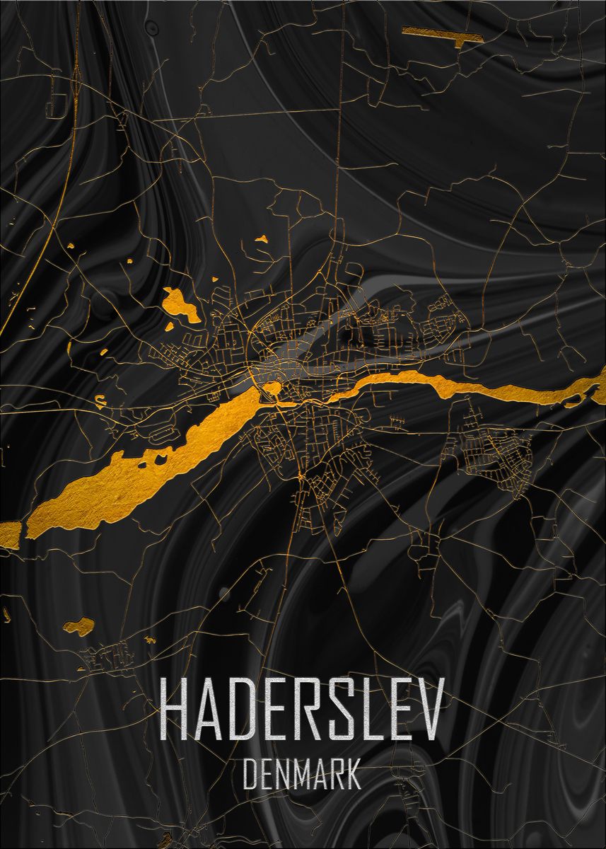 'Haderslev Denmark' Poster, picture, metal print, paint by Coconut ...