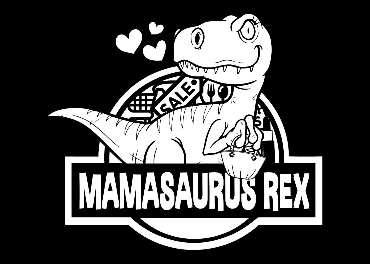 'Mamasaurus Rex Geschenk' Poster by Stefanie Herrmann | Displate