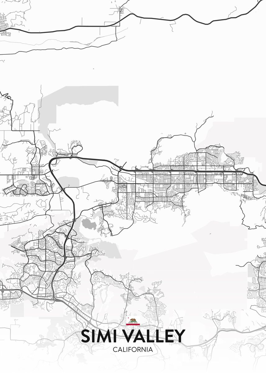 'Simi Valley CA' Poster, picture, metal print, paint by IMR Designs ...