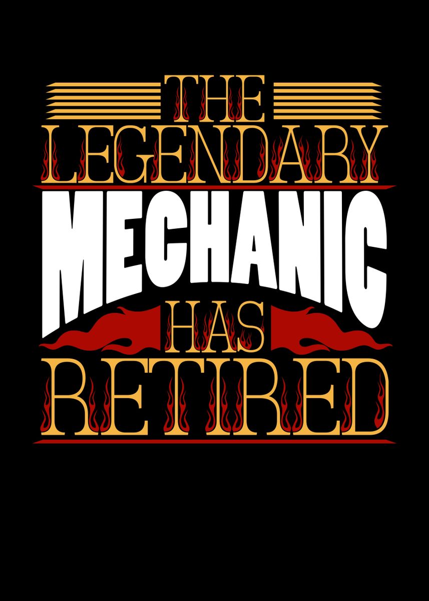 'Mechanic Retired' Poster, picture, metal print, paint by Shiva121 ...