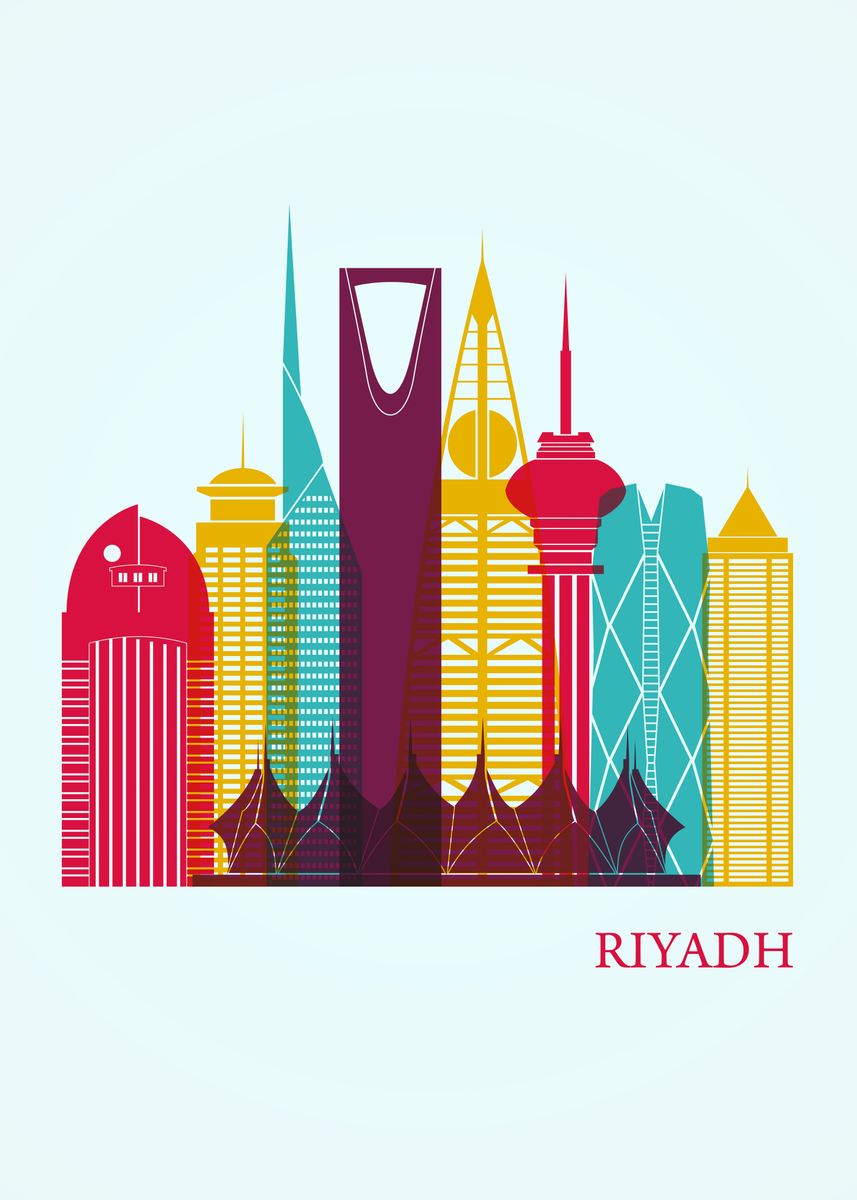 'Riyadh' Poster, picture, metal print, paint by Sam Kal | Displate