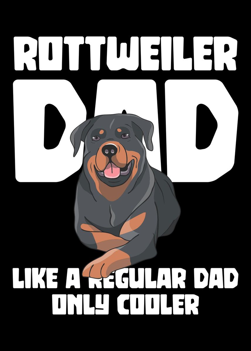 'Rottweiler Dad Dog Father' Poster by ankarsdesign | Displate