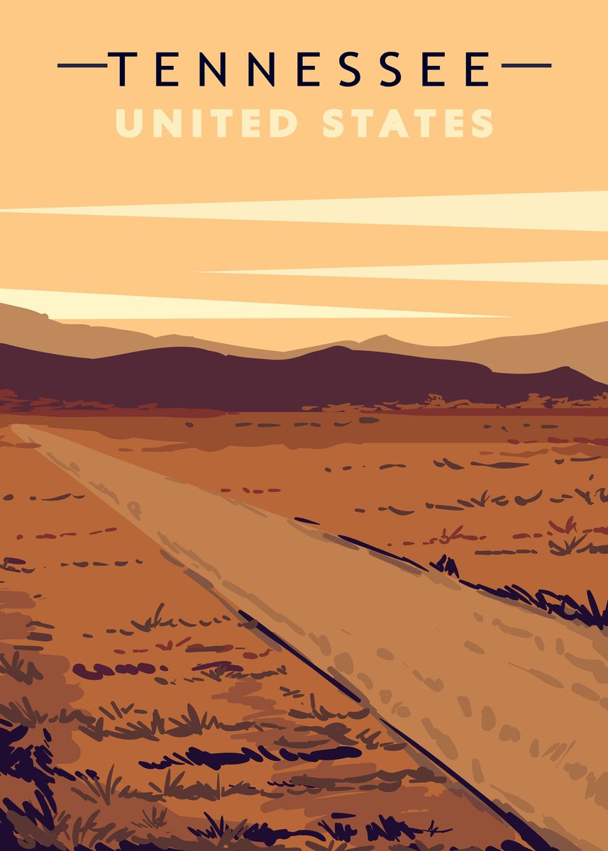 'Tennessee' Poster, picture, metal print, paint by Designersen | Displate