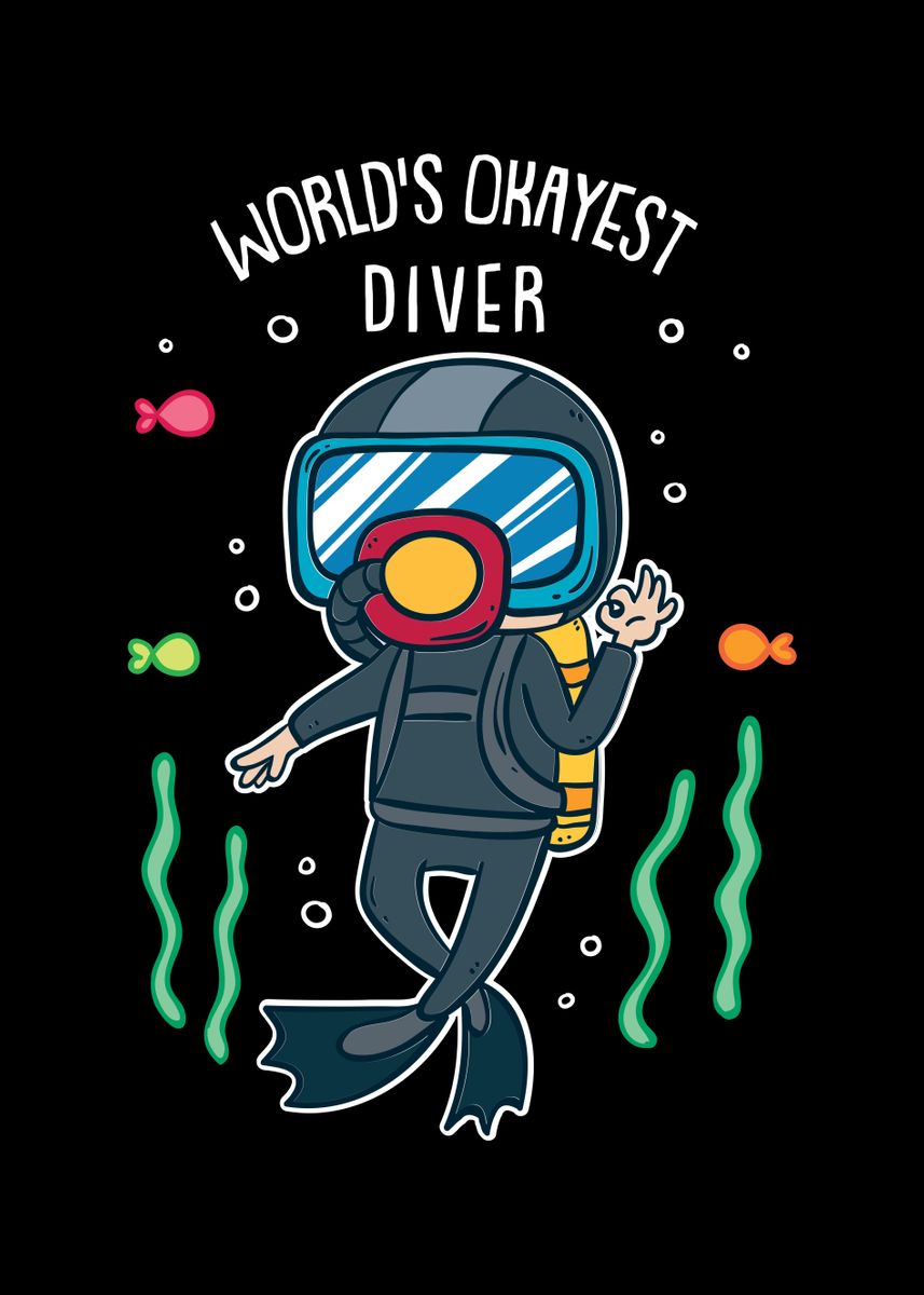 'Scuba Diving' Poster by Shiva121 | Displate