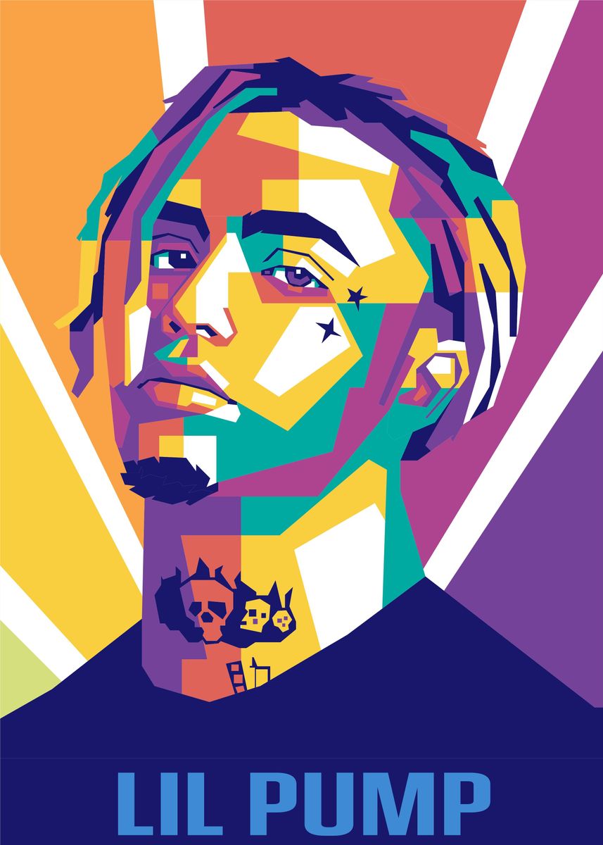 'Lil Pump' Poster, picture, metal print, paint by Wpap Artist | Displate