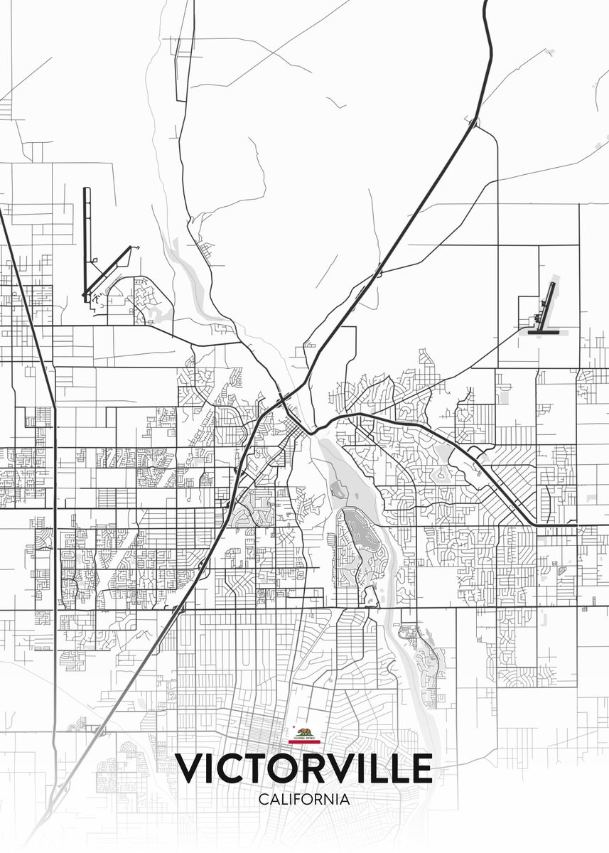 'Victorville CA' Poster, picture, metal print, paint by IMR Designs ...