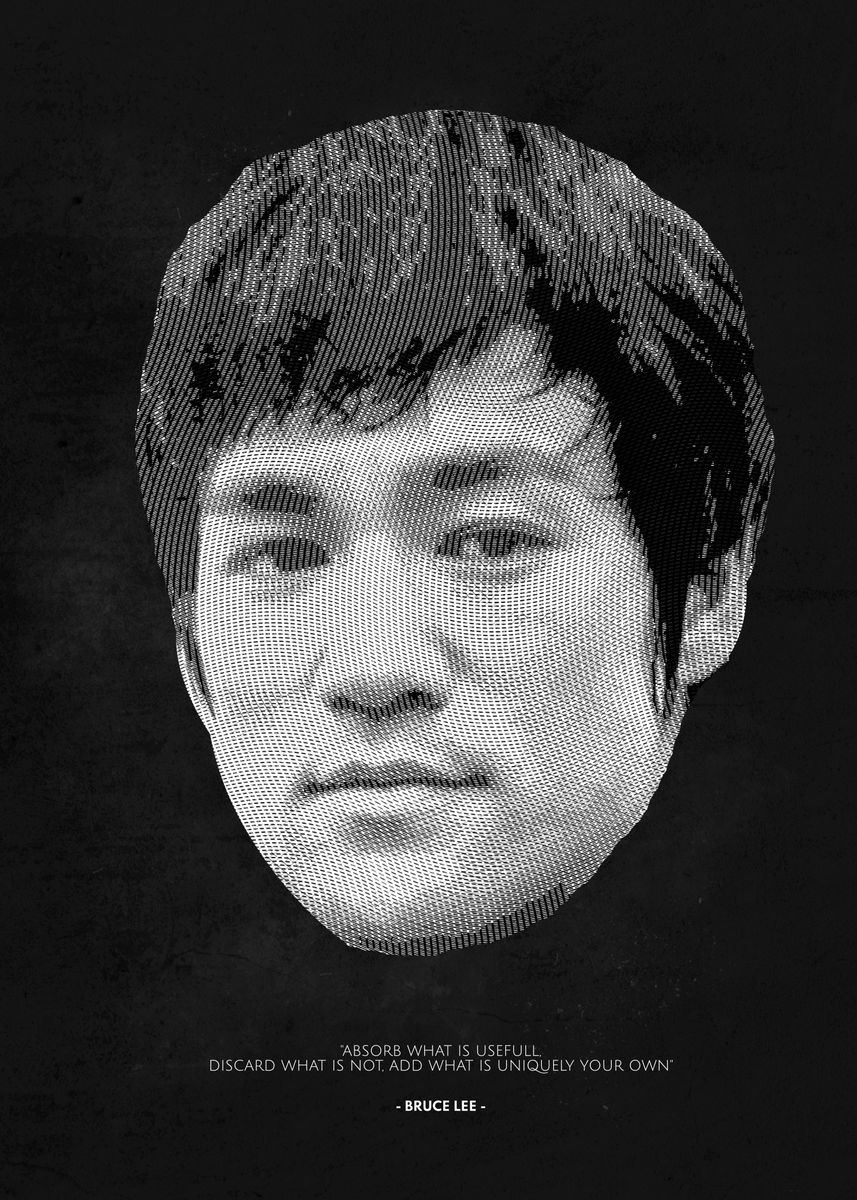 'Lee Jun fan Hong Kong Bruc' Poster by Bestselling Scribble | Displate