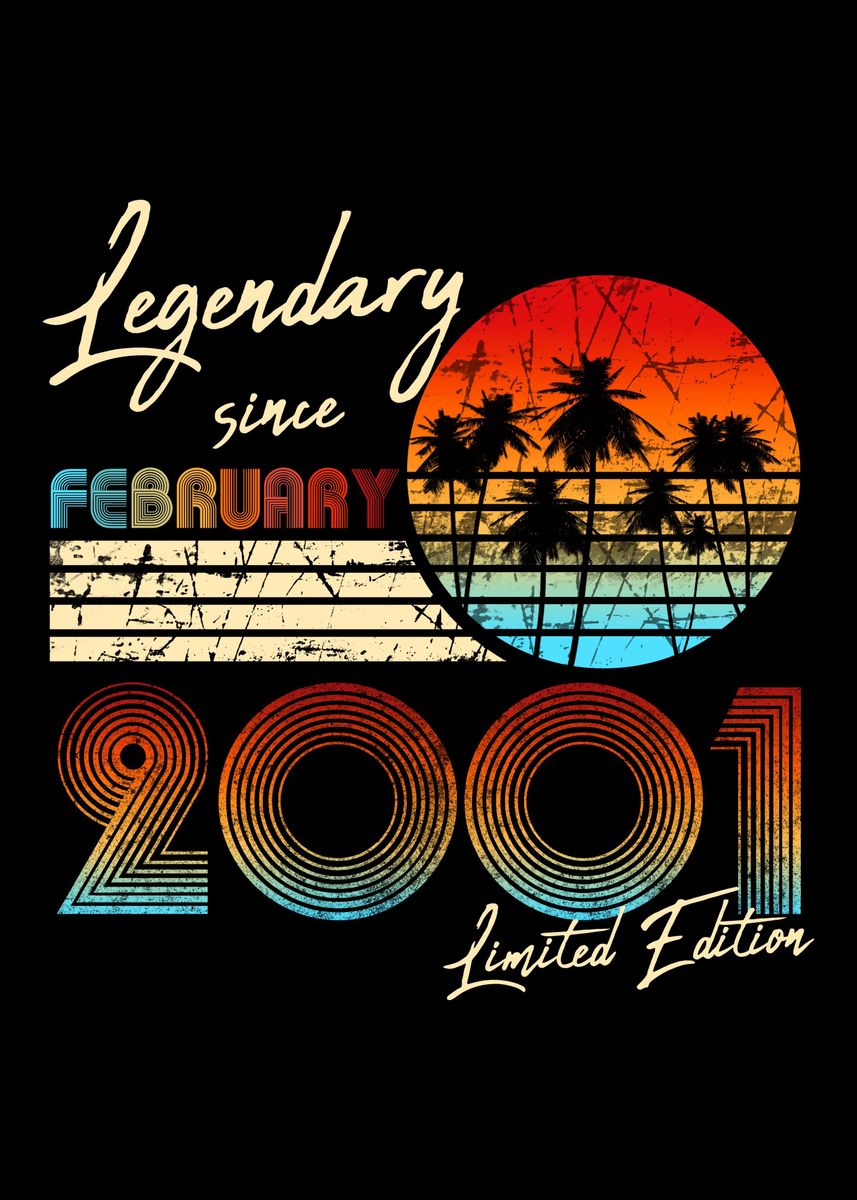 'Born in February 2001' Poster by Anna | Displate
