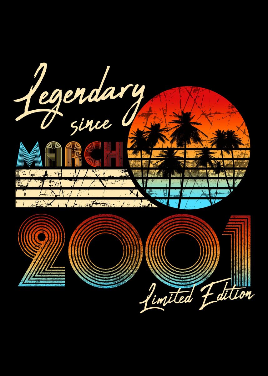 'Born in March 2001' Poster by Anna | Displate