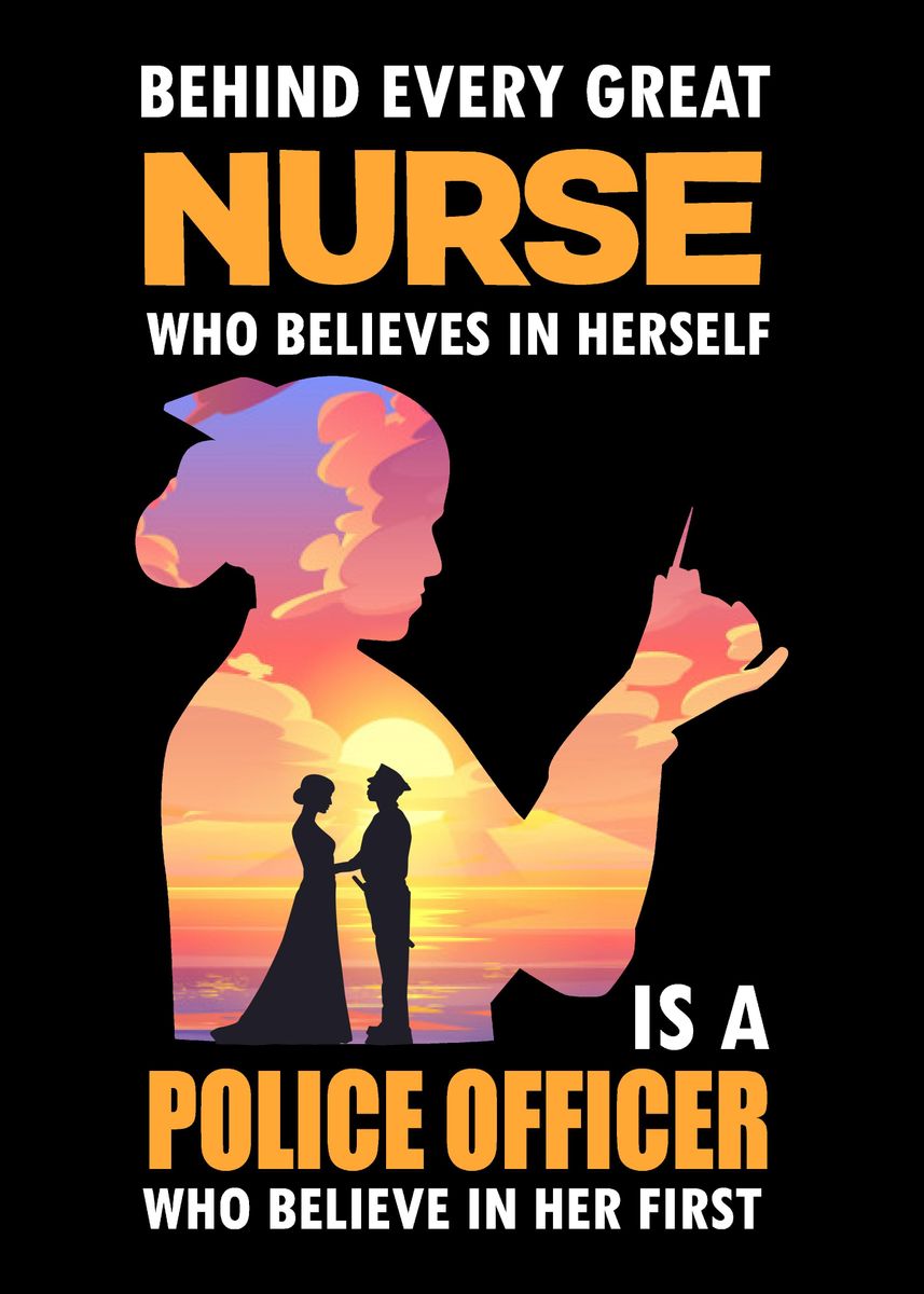 'Behind Every Nurse Is A Po' Poster, picture, metal print, paint by ...