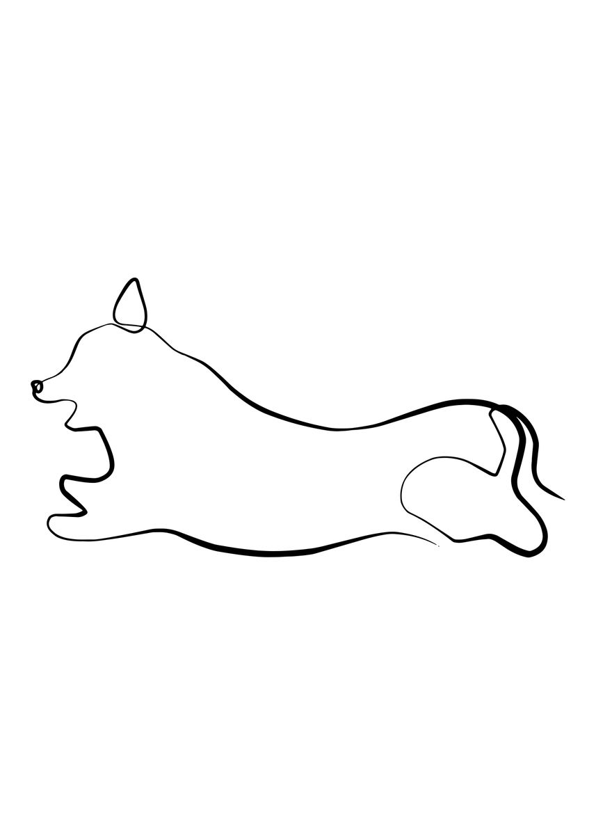 'Animal Dog Line Art' Poster by Pongatworks Co | Displate