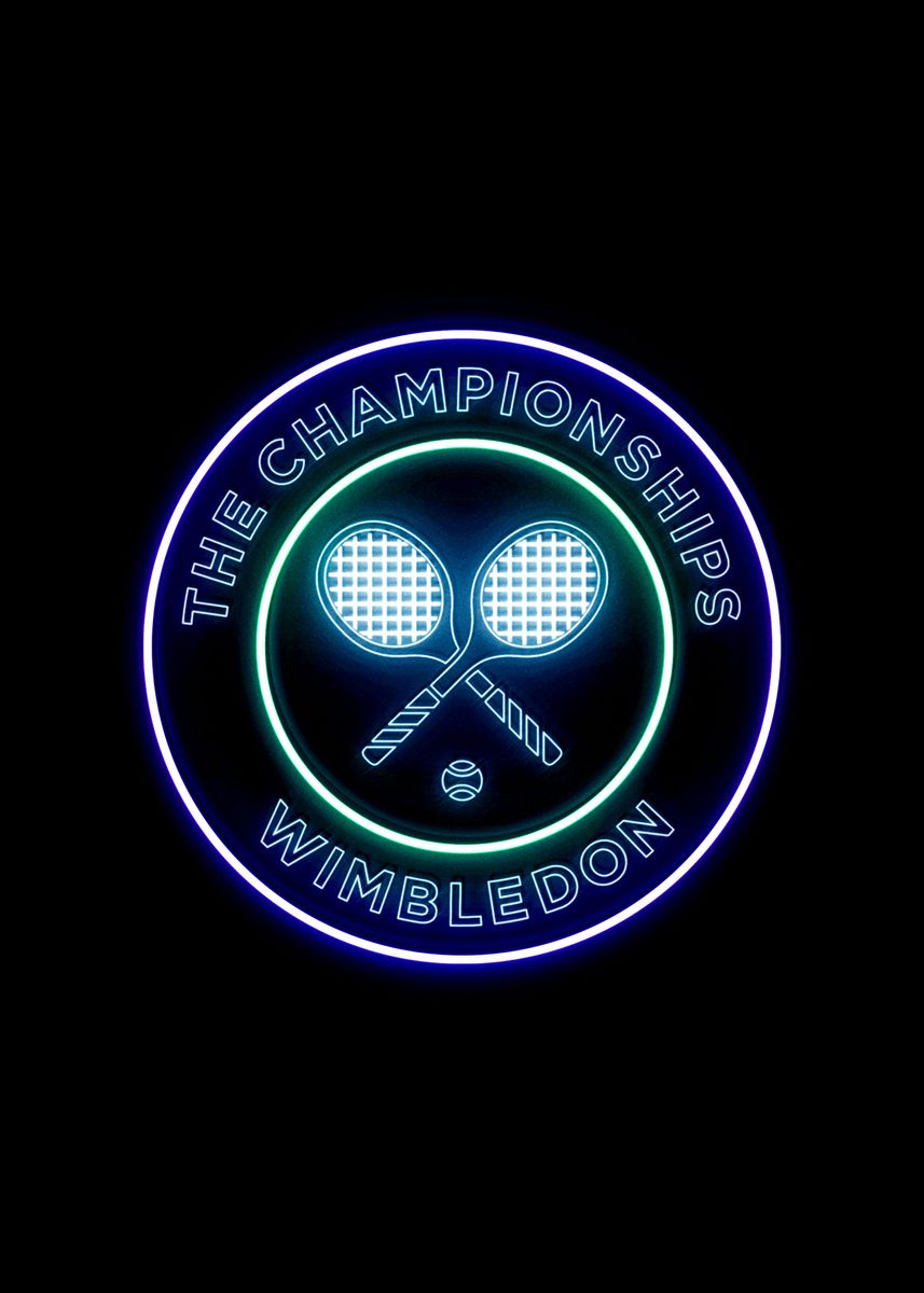 'wimbledon neon neon' Poster, picture, metal print, paint by Retal ...
