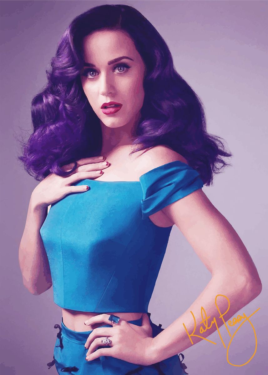 'Katy Perry' Poster, picture, metal print, paint by R Studio | Displate