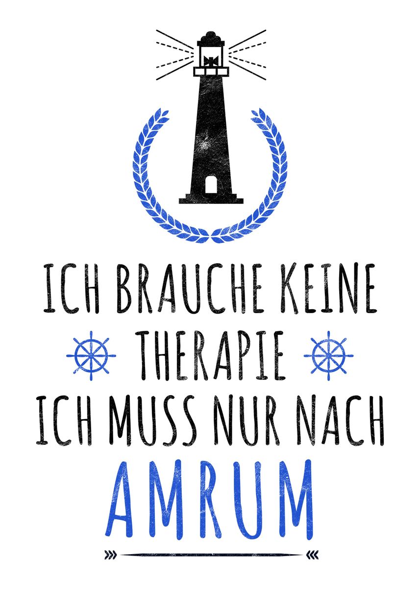 'Amrum Nordsee Spruch' Poster by dvdesign | Displate