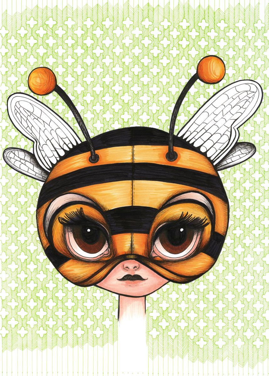 'Bee Girl' Poster by ArtSHINE | Displate