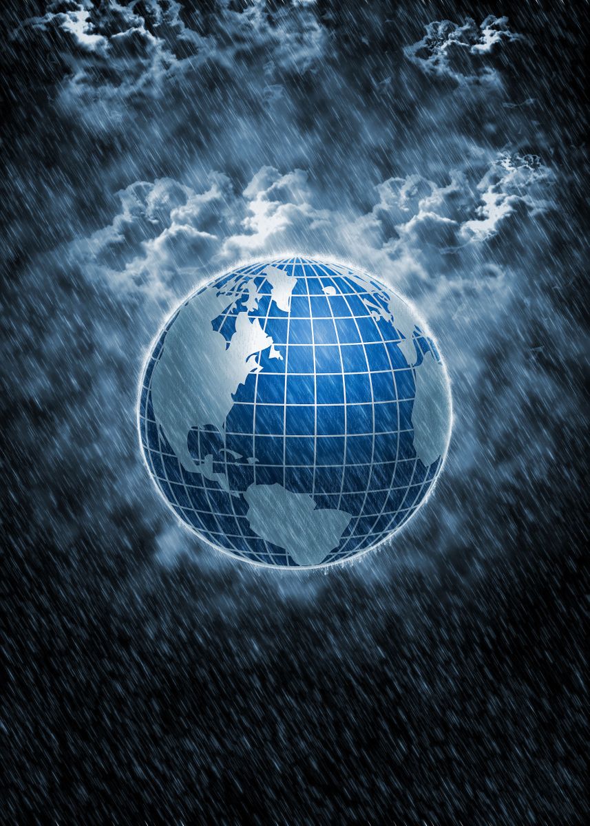 'earth rain' Poster by shiner artist | Displate