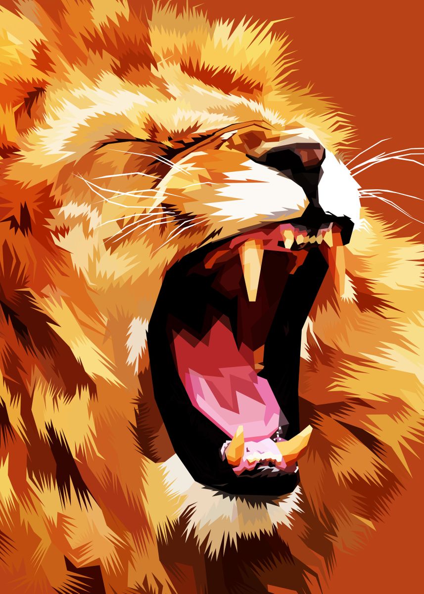 'Lion' Poster by Queensy Collin | Displate