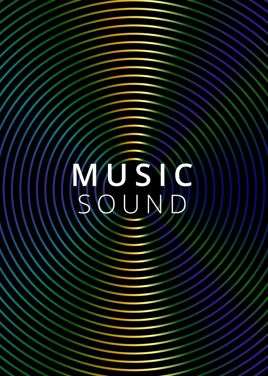 'Music Disk' Poster, picture, metal print, paint by Sam Brady | Displate