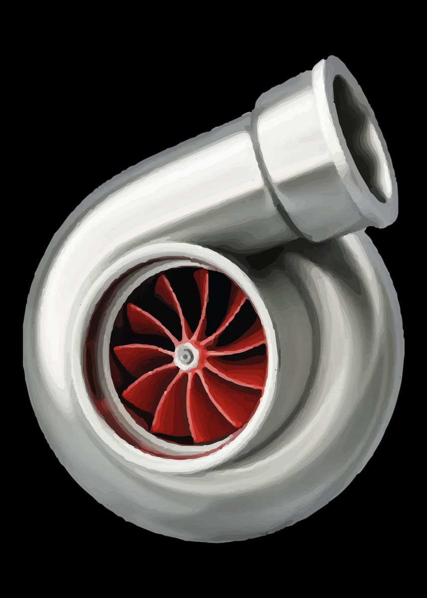 'Turbo Boost turbocharger t' Poster, picture, metal print, paint by ...